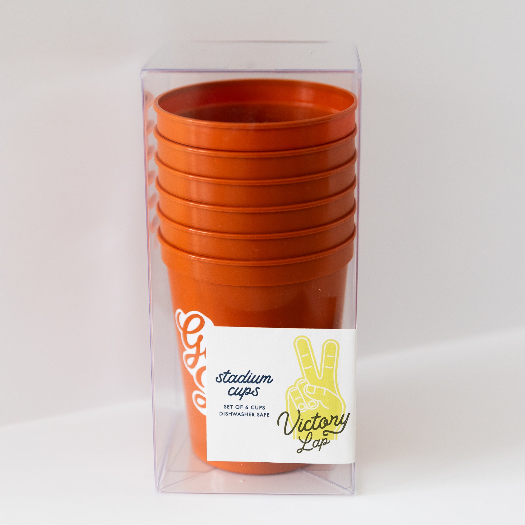 Game Day Stadium Cups Burnt Orange - Set of 6 – Victory Lap